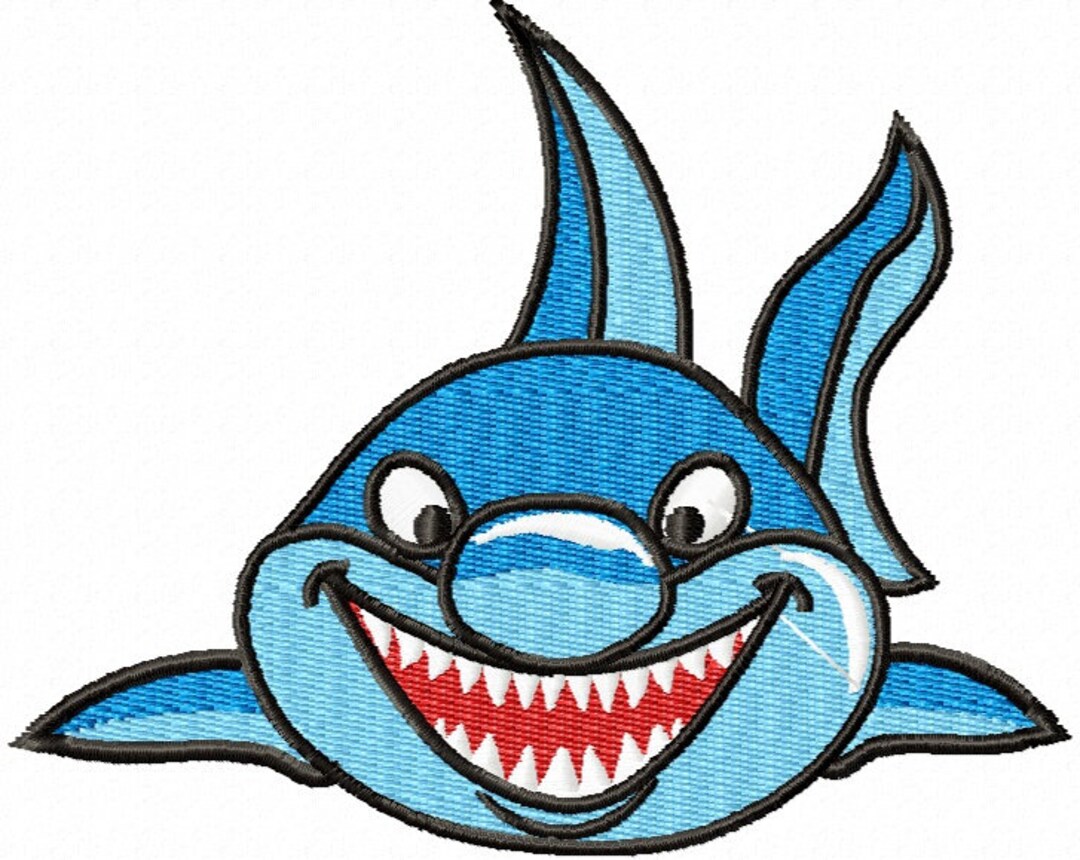 Shark Machine Embroidery Design, Instantly Download - Etsy