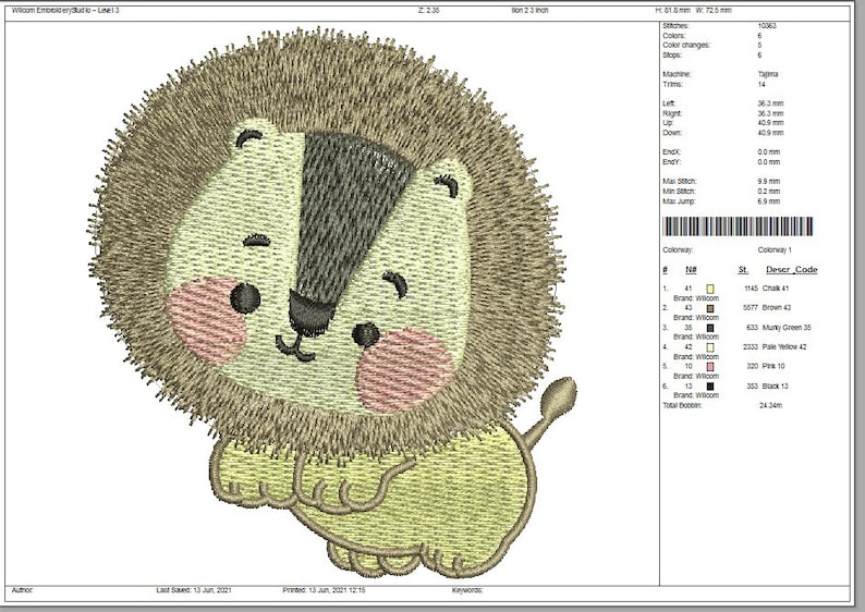 Lion Machine Embroidery Design - Etsy