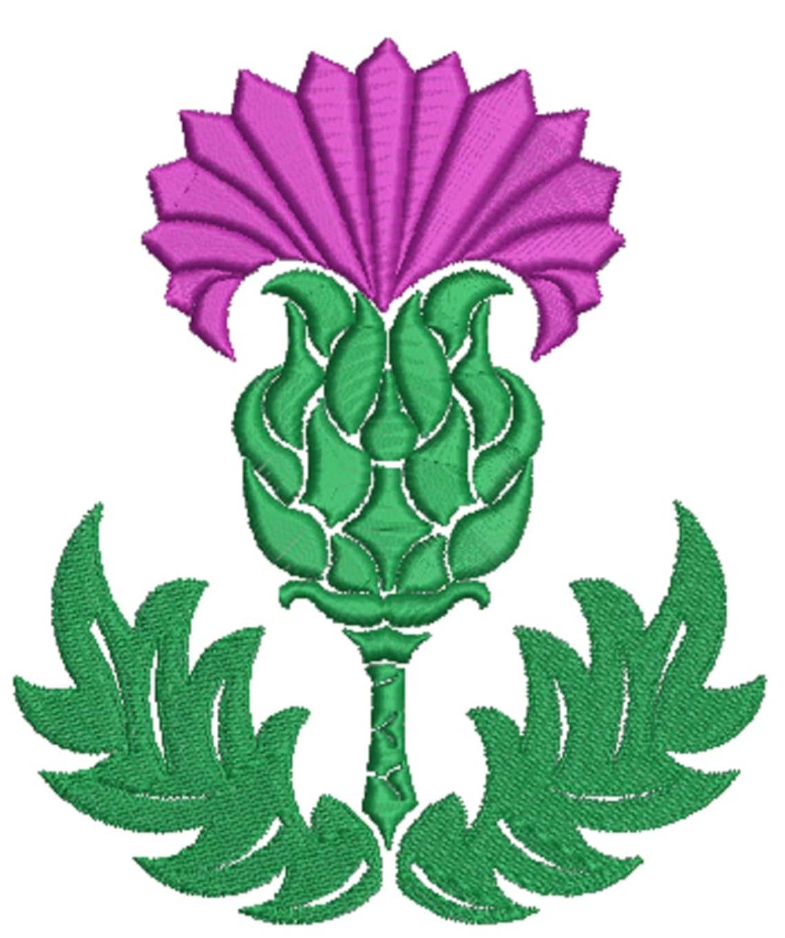 Thistle Floral Emblem Scotland / Scottish thistle machine | Etsy