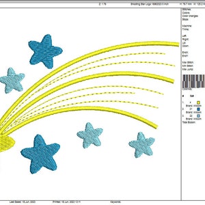 Shooting Star Logo Machine Embroidery Designs, Instantly Download - Etsy