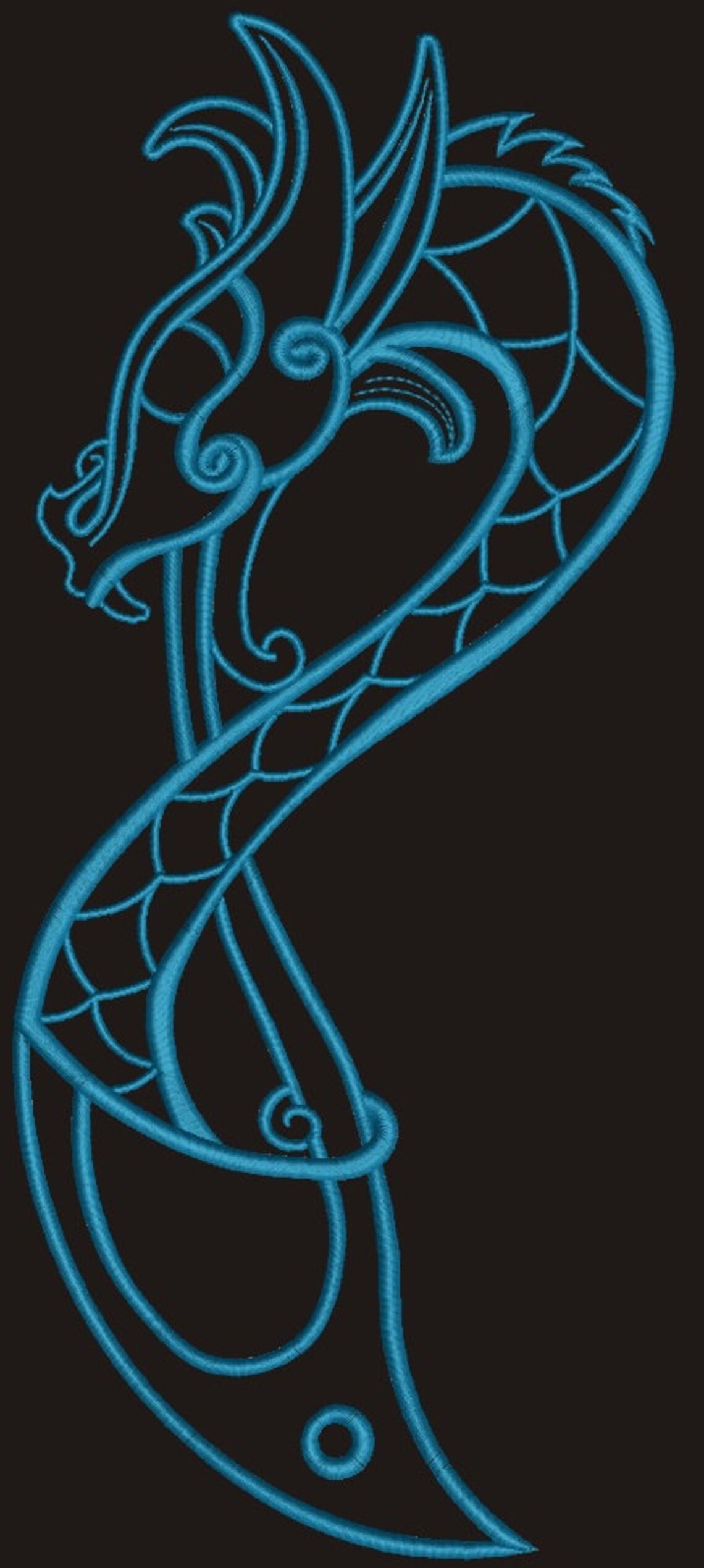 Celtic Dragon Machine Embroidery Design Instantly Download - Etsy