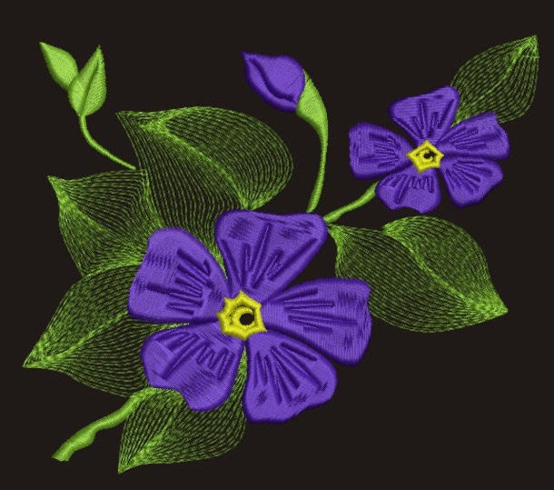 Forest Violet Machine Embroidery Design - Etsy