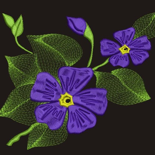 Forest Violet Machine Embroidery Design - Etsy