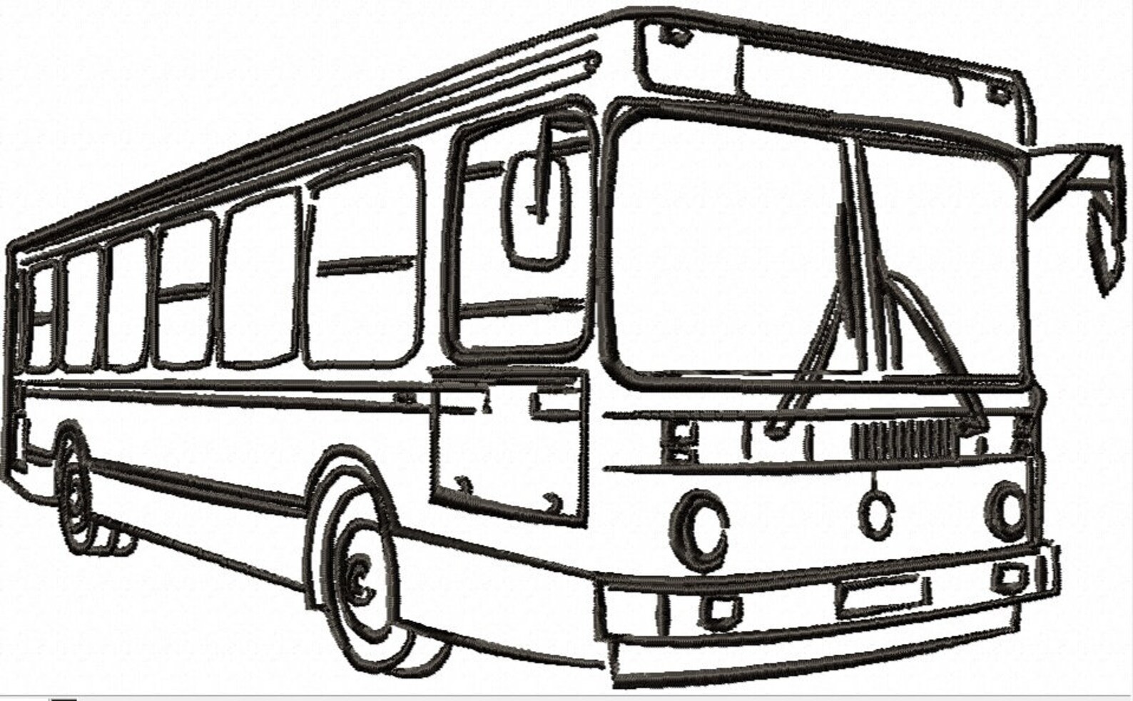 Bus Machine Embroidery Design Instantly Download | Etsy