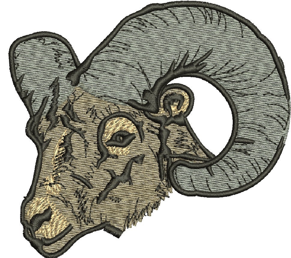 Ram Animal Head Side View