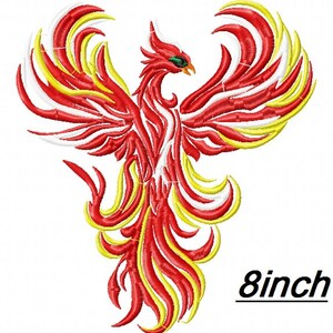 Fire Phoenix Machine Embroidery Design, Instantly Download - Etsy