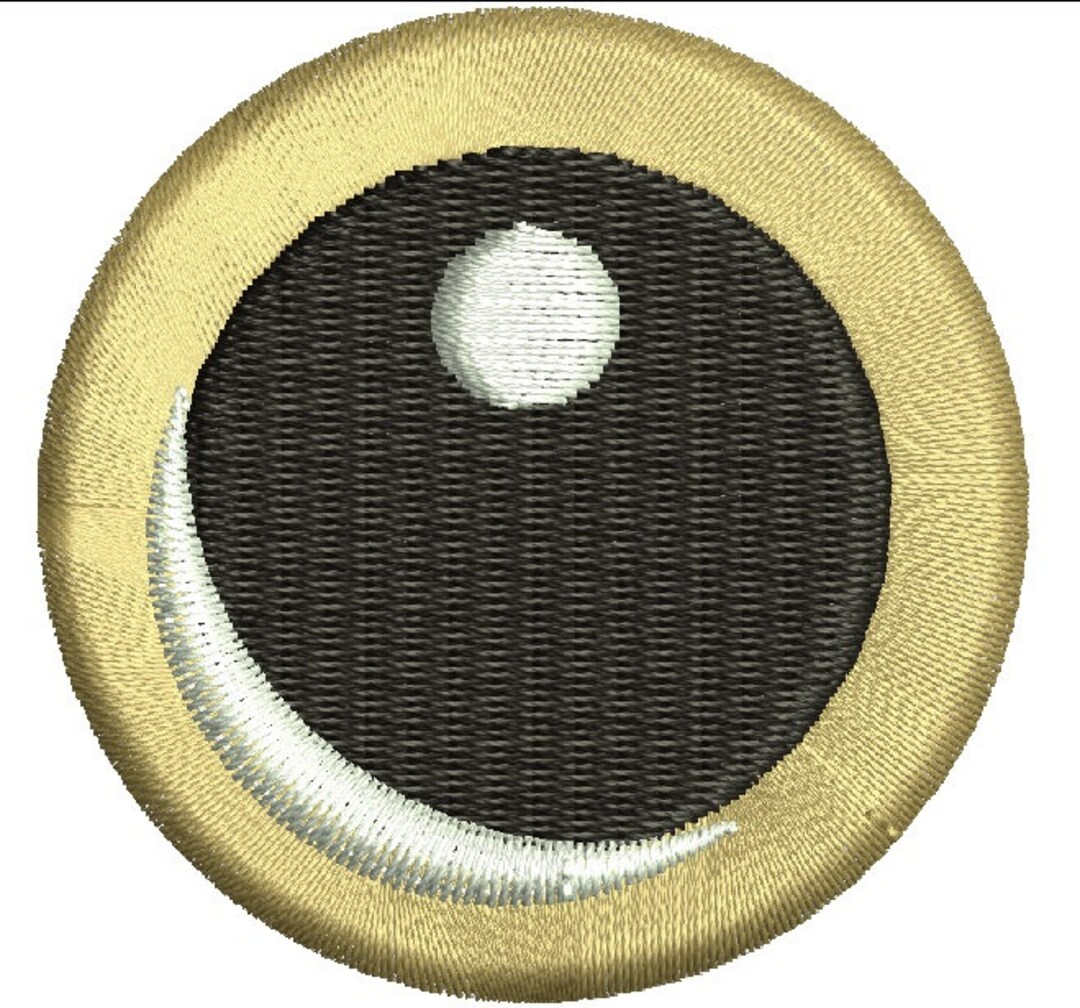 Simple Round Eye for a Soft Toy / Eyes for Soft Toys Machine Embroidery ...