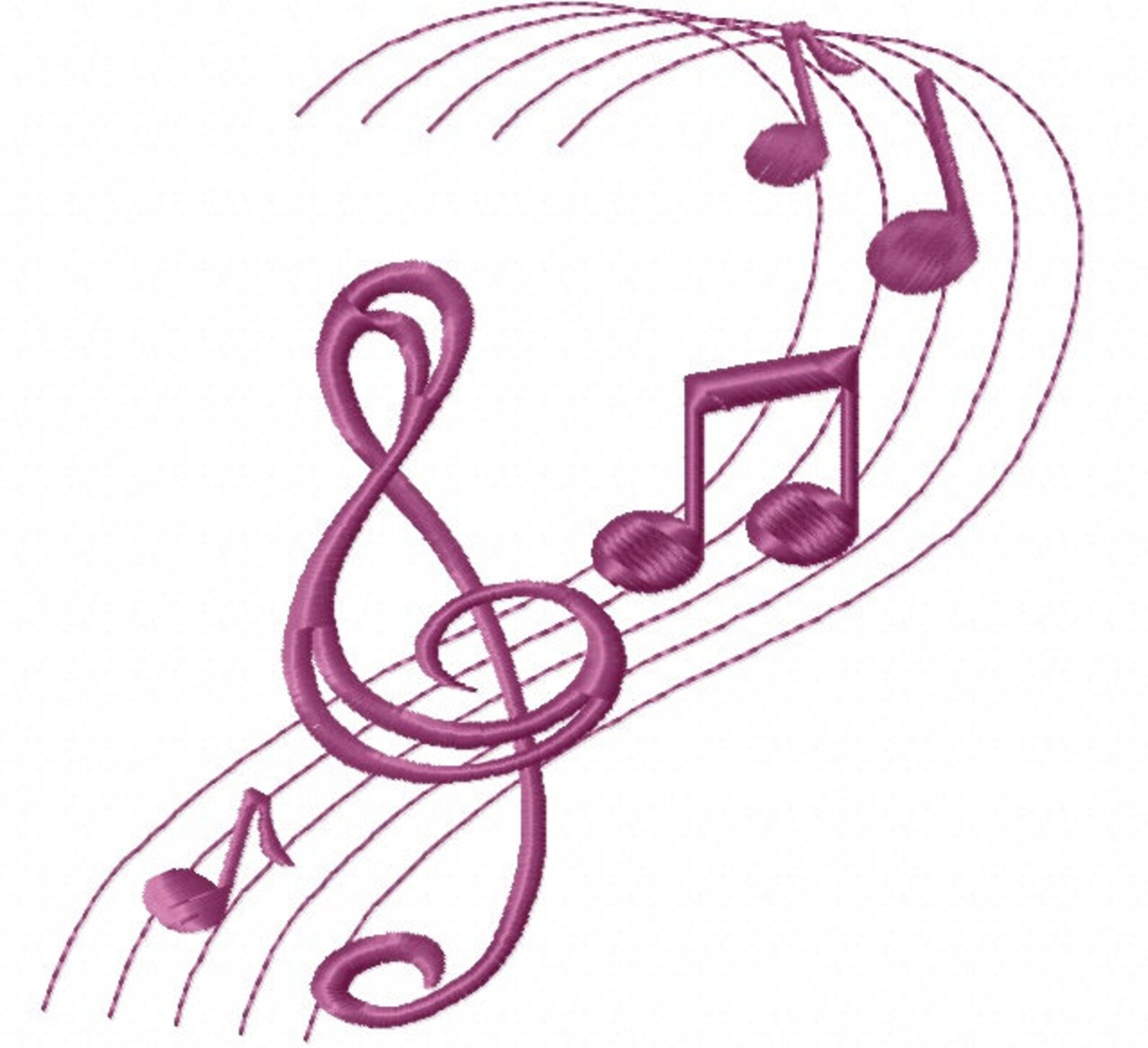 Musical Notes / Musical Pattern Machine Embroidery Designs, Instantly ...