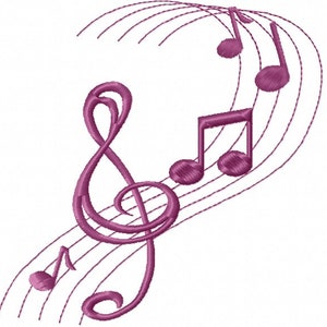 Musical Notes / Musical Pattern Machine Embroidery Designs, Instantly ...