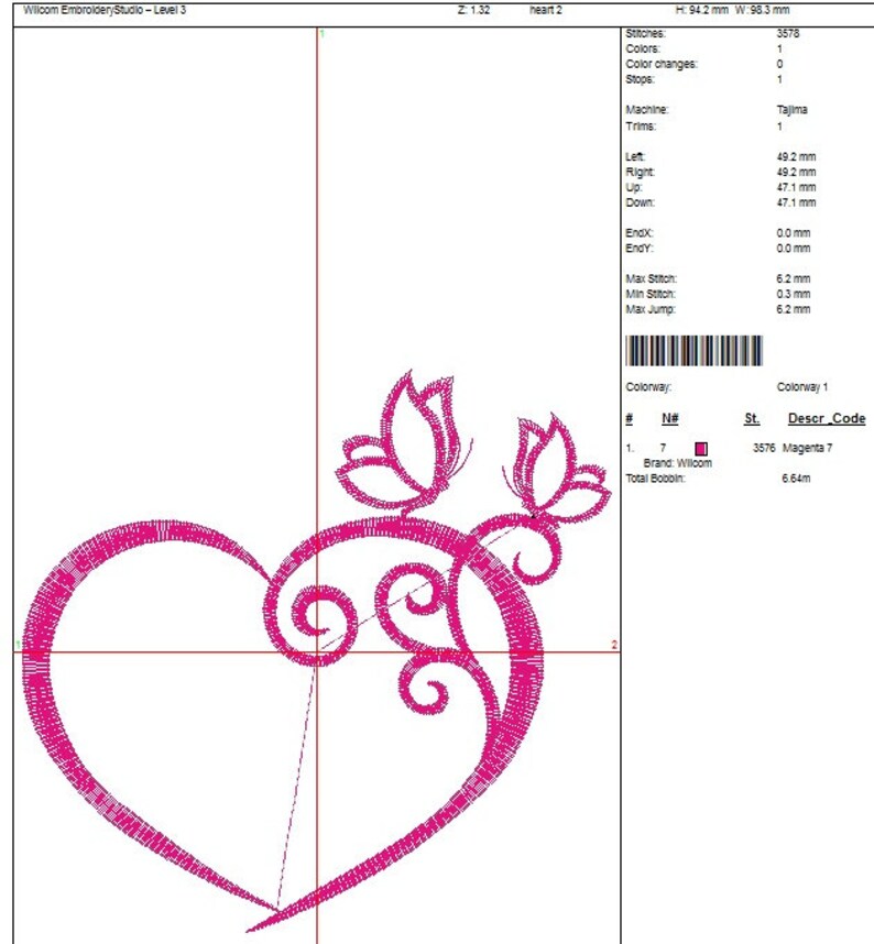 Heard machine embroidery design | Etsy