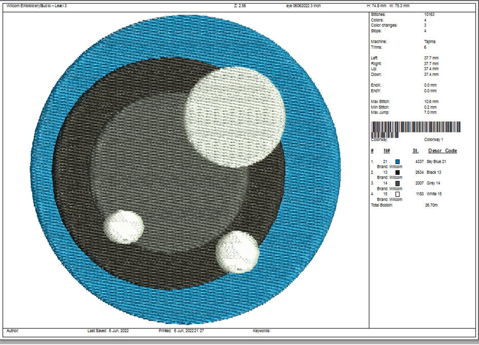 Round Eyes Four Sizes / Eyes for a Plush Toy Machine Embroidery Designs ...