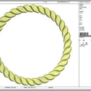 Rope Frame Monogram Frame Machine Embroidery Design - Etsy