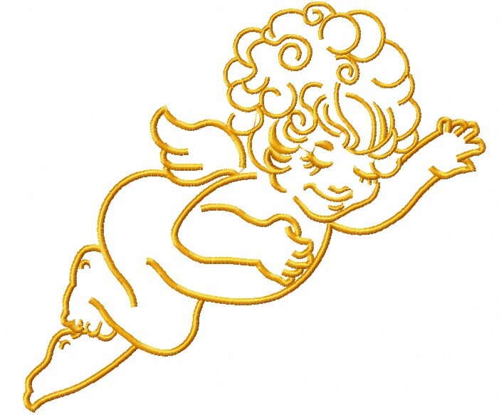 Angel Machine Embroidery Design - Etsy