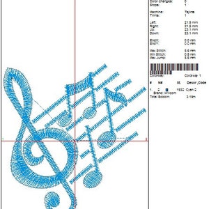 Treble Clef, Music, Notes Machine Embroidery Designs, Instantly ...