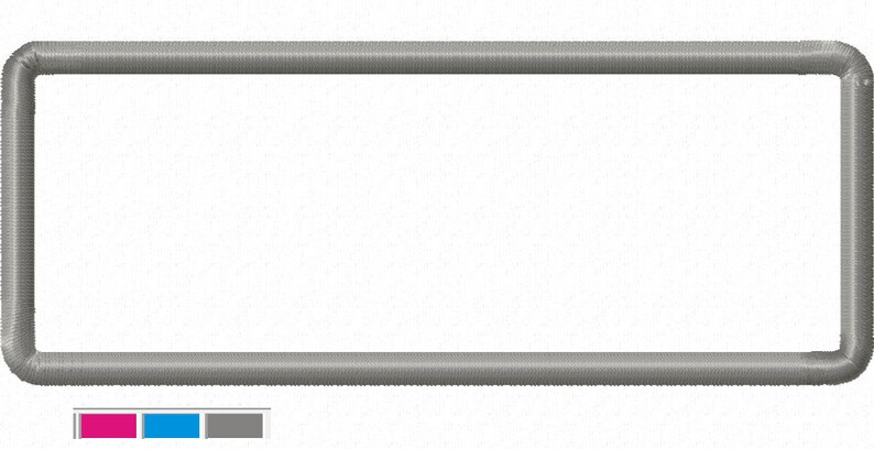 Name Patch Border Design Satin Stitch Rounded Corners Applique - Etsy