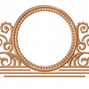 Pattern and Circle Open Space for a Monogram Machine Embroidery Design ...