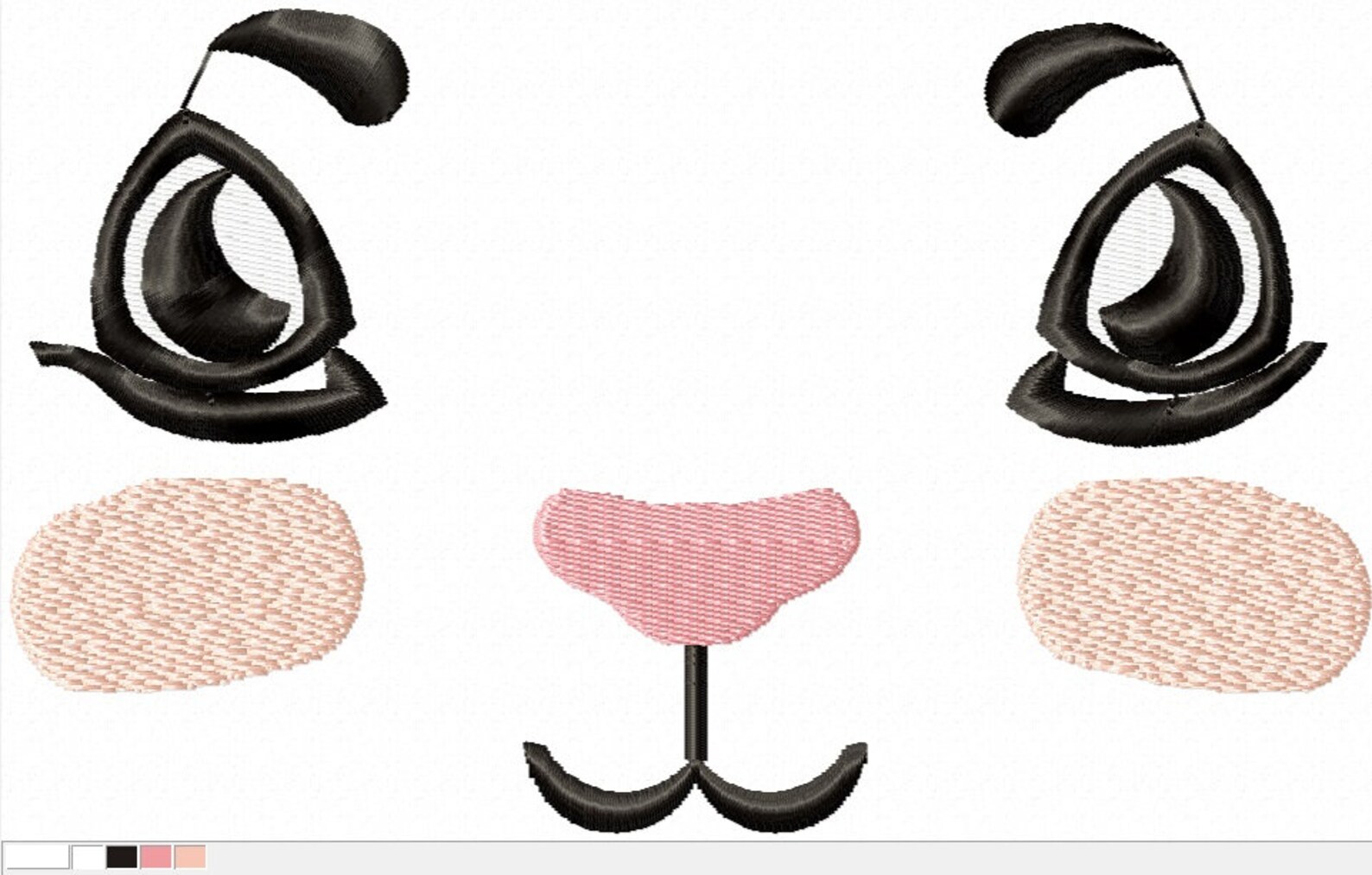 Bunny Face Easter Embroidery Face Embroidery Rabbit Machine | Etsy