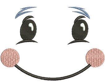 Machine Embroidery Cute Doll Face Design Face Embroidery Design Instant ...