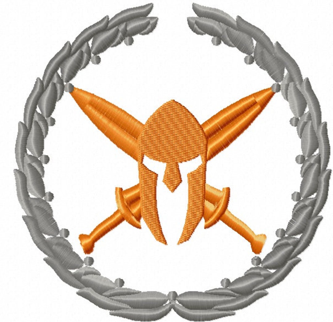 Spartan, Shield, Swords and Laurel Wreath Machine Embroidery Design - Etsy