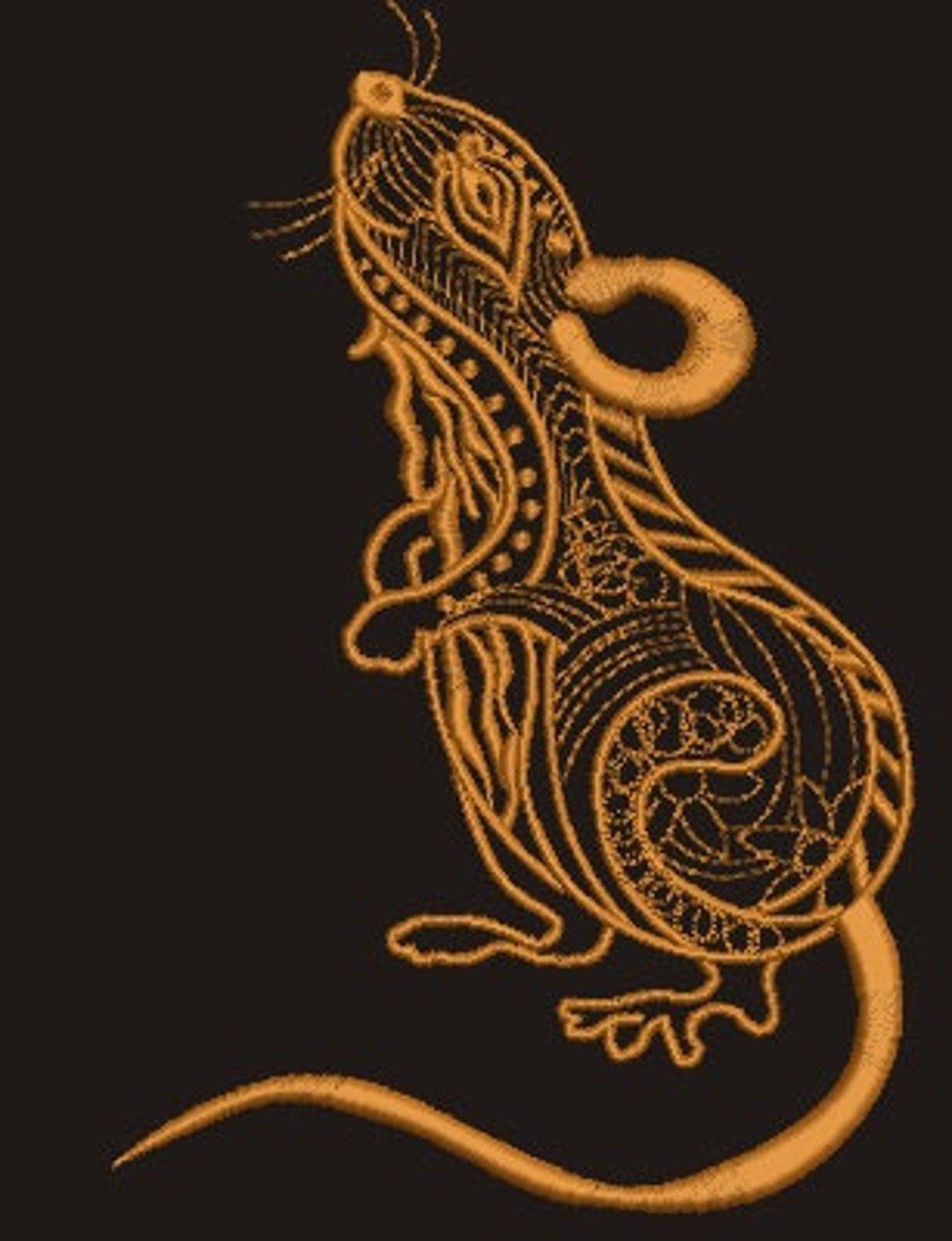 Rat China Horoscope Machine Embroidery Designs, Instantly Download - Etsy