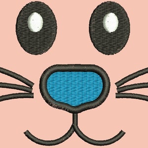 Cute Easter Bunny Face, Easter Embroidery Face, Embroidery Rabbit ...