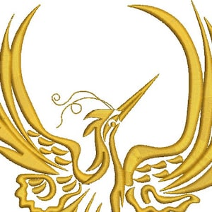 Phoenix Machine Embroidery Design, Instantly Download - Etsy