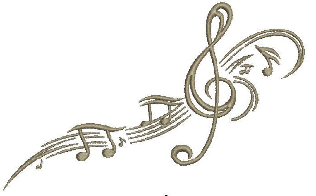 Treble Clef, Music, Notes Machine Embroidery Designs, Instantly ...