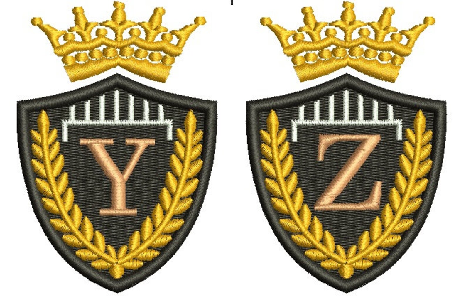 Heraldic Shield Font Laurel Wreath Font Alphabet/ Monogram - Etsy