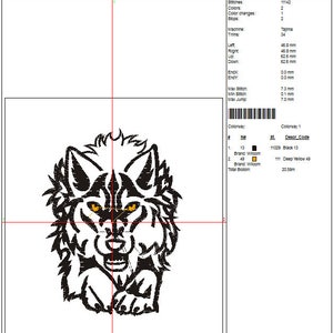 Wolf Machine Embroidery Design, Instantly Download - Etsy