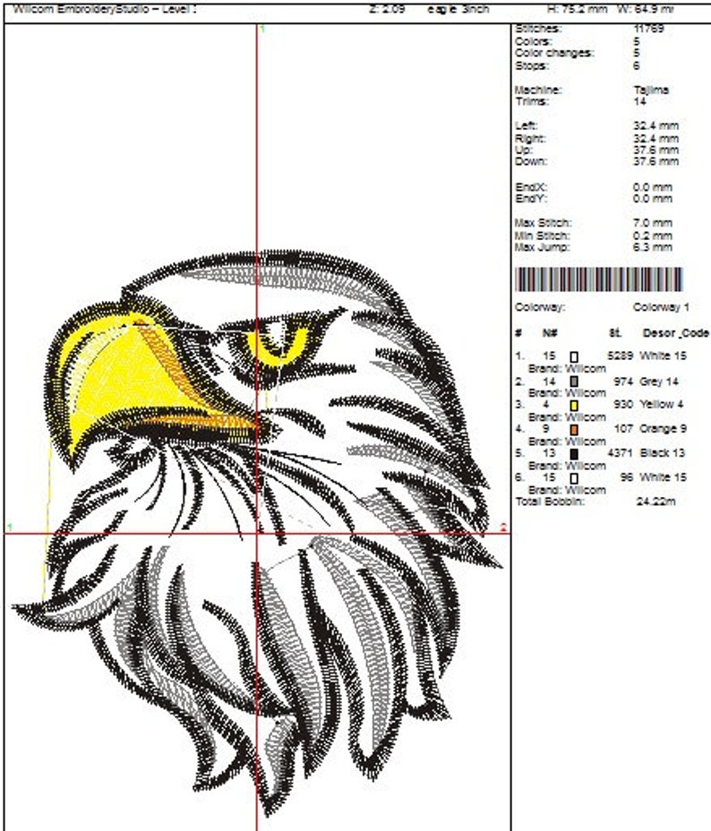 Eagle Embroidery Machine Embroidery Design Instant Download - Etsy
