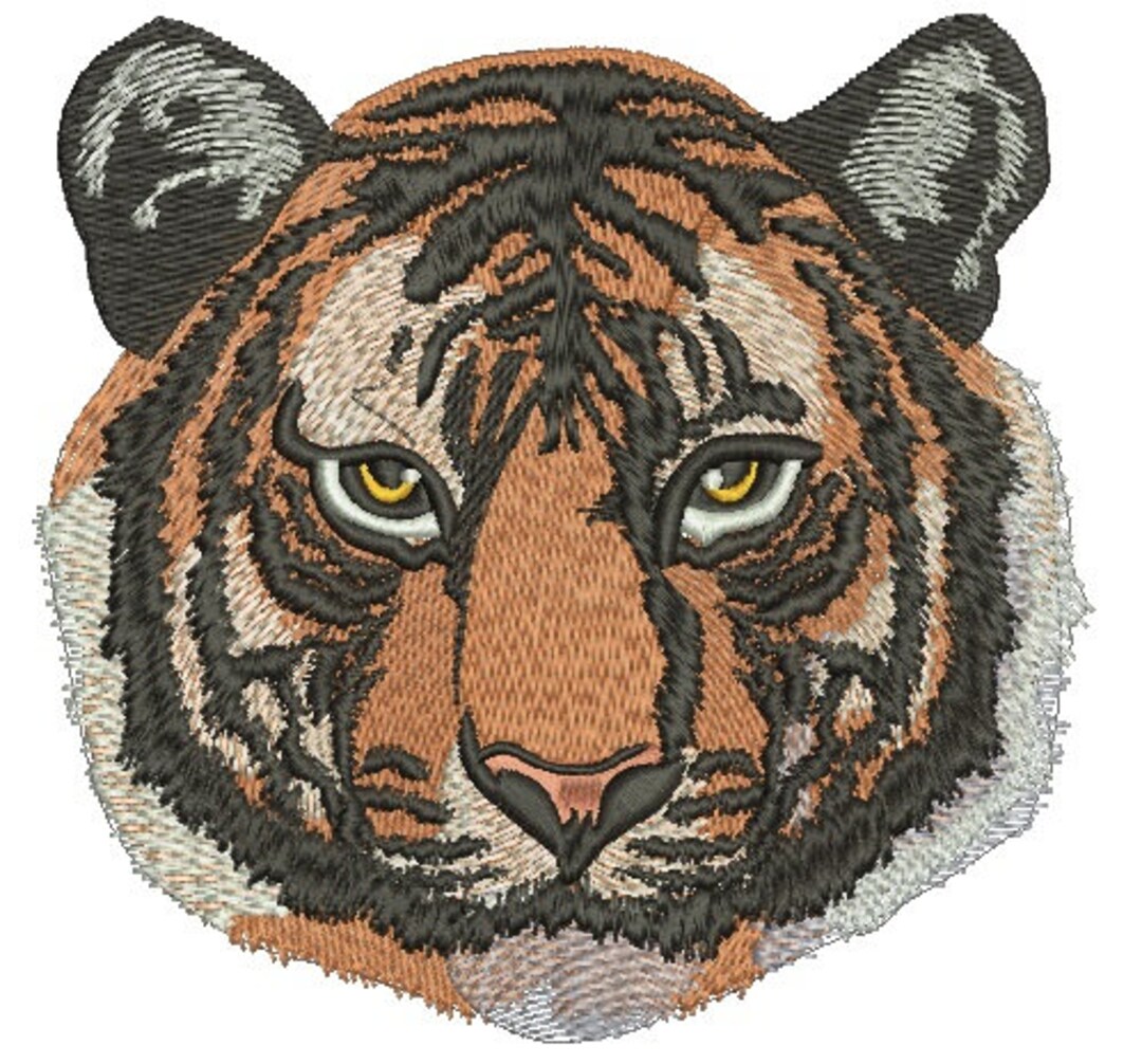 Wild Tiger Embroidery Design - Machine Embroidery Design, Instantly ...