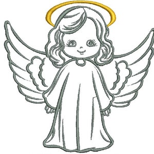 Angel Machine Embroidery Design - Etsy