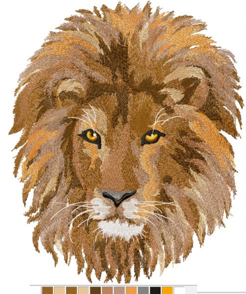 Lion Machine Embroidery Designs Instantly Download | Etsy