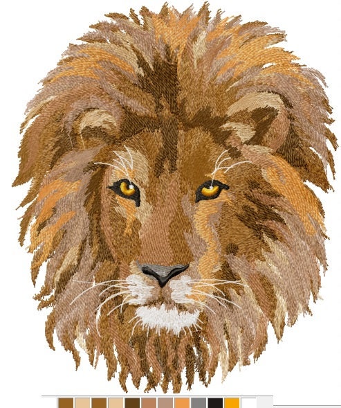 Lion Machine Embroidery Designs Instantly Download | Etsy