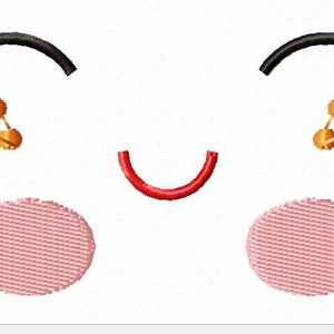 Smile and Eyes With Eyelashes Machine Embroidery Designs, Instantly ...