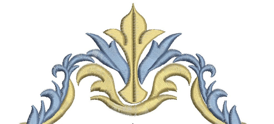 Baroque Monogram Frame Machine Embroidery Designs Instantly | Etsy