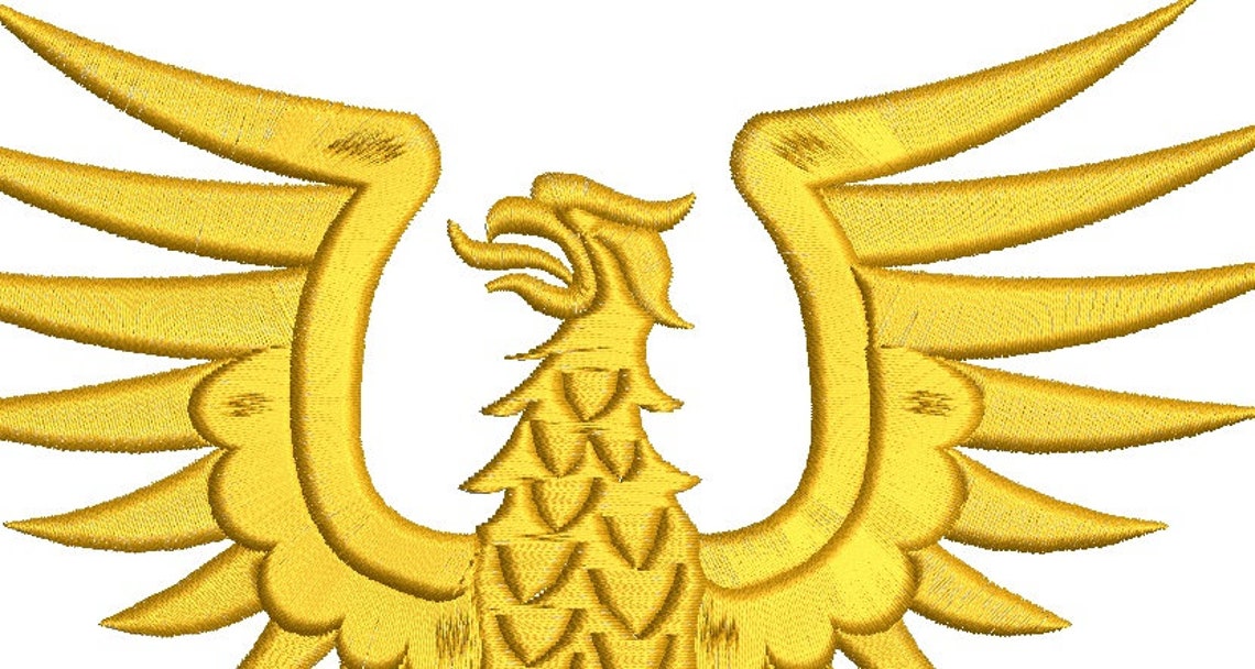 Heraldic Eagle Embroidery Machine Embroidery Design Instant - Etsy
