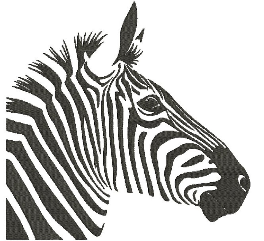 Zebra Face Machine Embroidery Designs, Instantly Download - Etsy