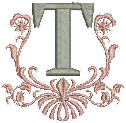Victorian Pattern Font / Monogram Alphabet Machine Embroidery | Etsy