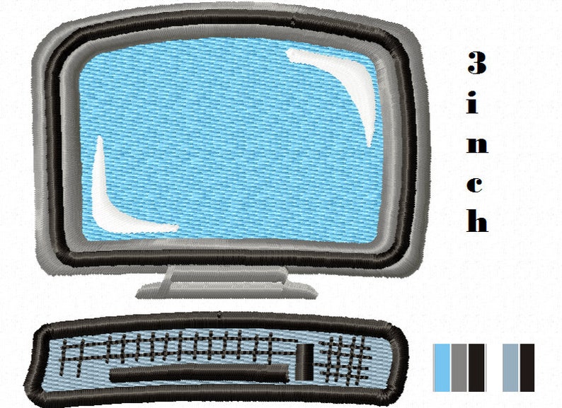 Computer Machine Embroidery Design Instantly Download - Etsy