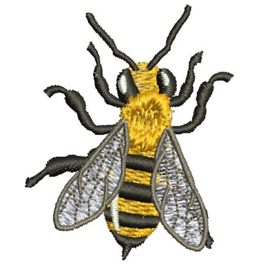 Realistic Bee Machine Embroidery Designs, Instantly Download - Etsy