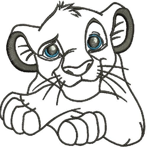 Baby Lion King Machine Embroidery Design - Etsy