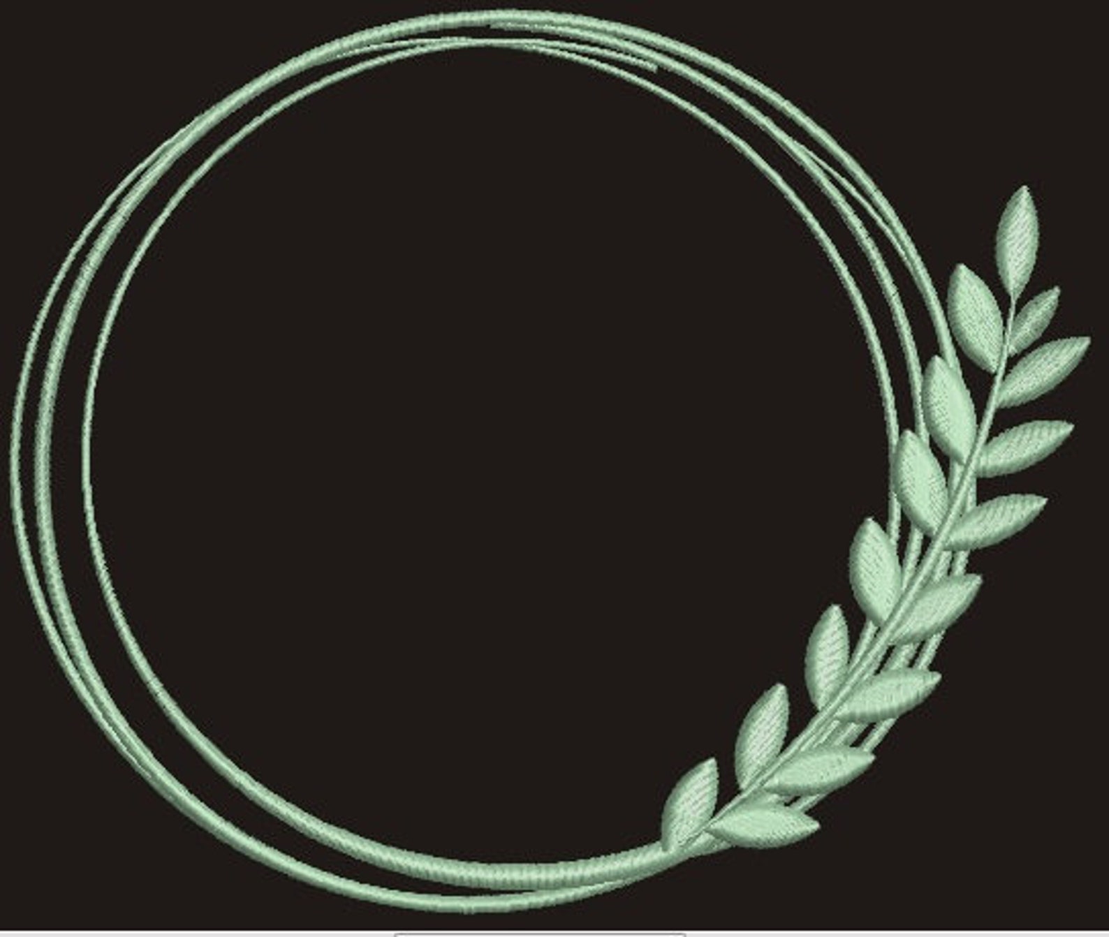 Simple Round Monogram Frame With Twig Letters Not Included | Etsy