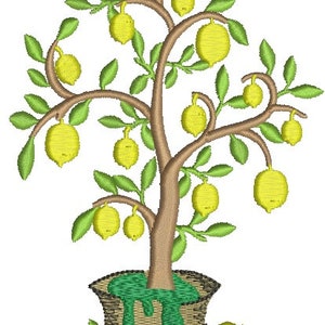 Lemon Tree and Fruits Machine Embroidery Designs, Instantly Download - Etsy