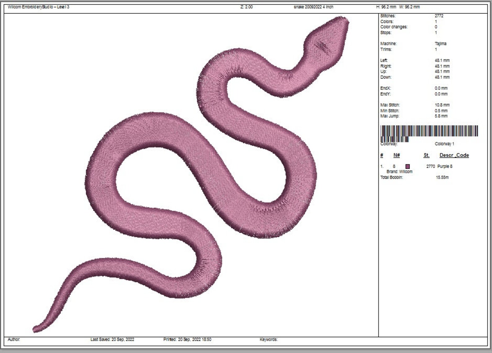 Snake Machine Embroidery Design Instantly Download - Etsy