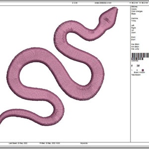 Snake Machine Embroidery Design, Instantly Download - Etsy