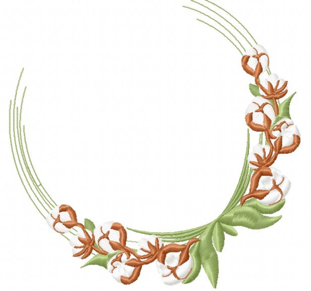 Cotton Flower Frame Decoration for Monogram / Monogram Frame Machine ...