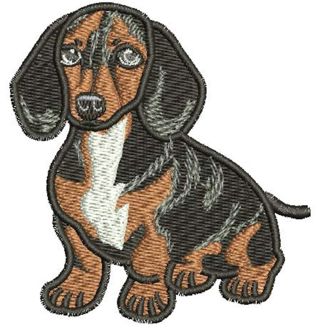 Dachshund Dog Machine Embroidery Design, Instantly Download - Etsy