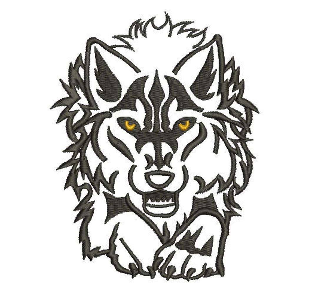 Wolf Machine Embroidery Design, Instantly Download - Etsy