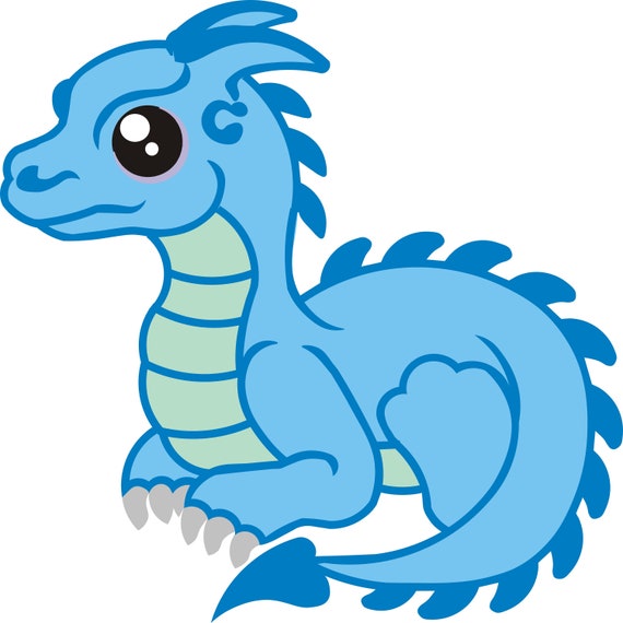 Blu Dragon SVG. Dxf PNG. EPS. Jpg Big Size 300 Dpi | Etsy